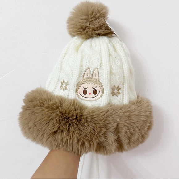 POP MART | Accessories | Popmart The Monsters Labubu Winter Fluffy Hat ...